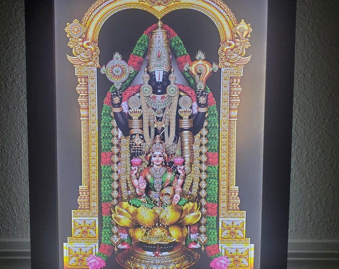 Backlight Photo Frame/ Venkatesha Photo Frame/ Indian God Photo Frame ...
