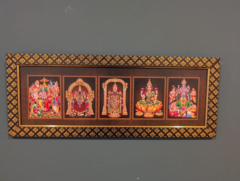 Pooja Room (20x8 Inch) God Photo Frames/ Hindu God & Goddess / Divine ...