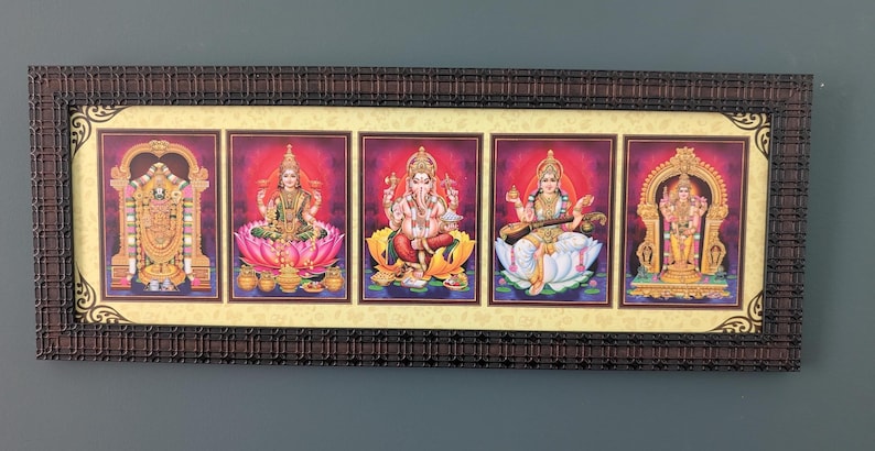 Pooja Room (20x8 Inch) God Photo Frames/ Hindu God & Goddess / Divine ...