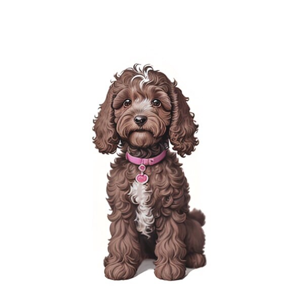 Cockapoo Dog Clip Art Design, Instant Digital Download, High Quality ...
