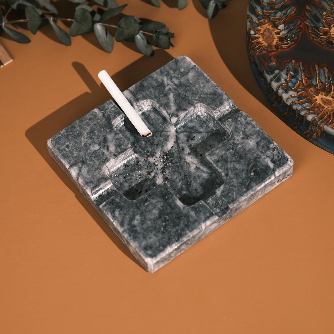 Marble Cigar Ashtray, Marble Cigarette Ashtray, Cigar Accessories - Etsy