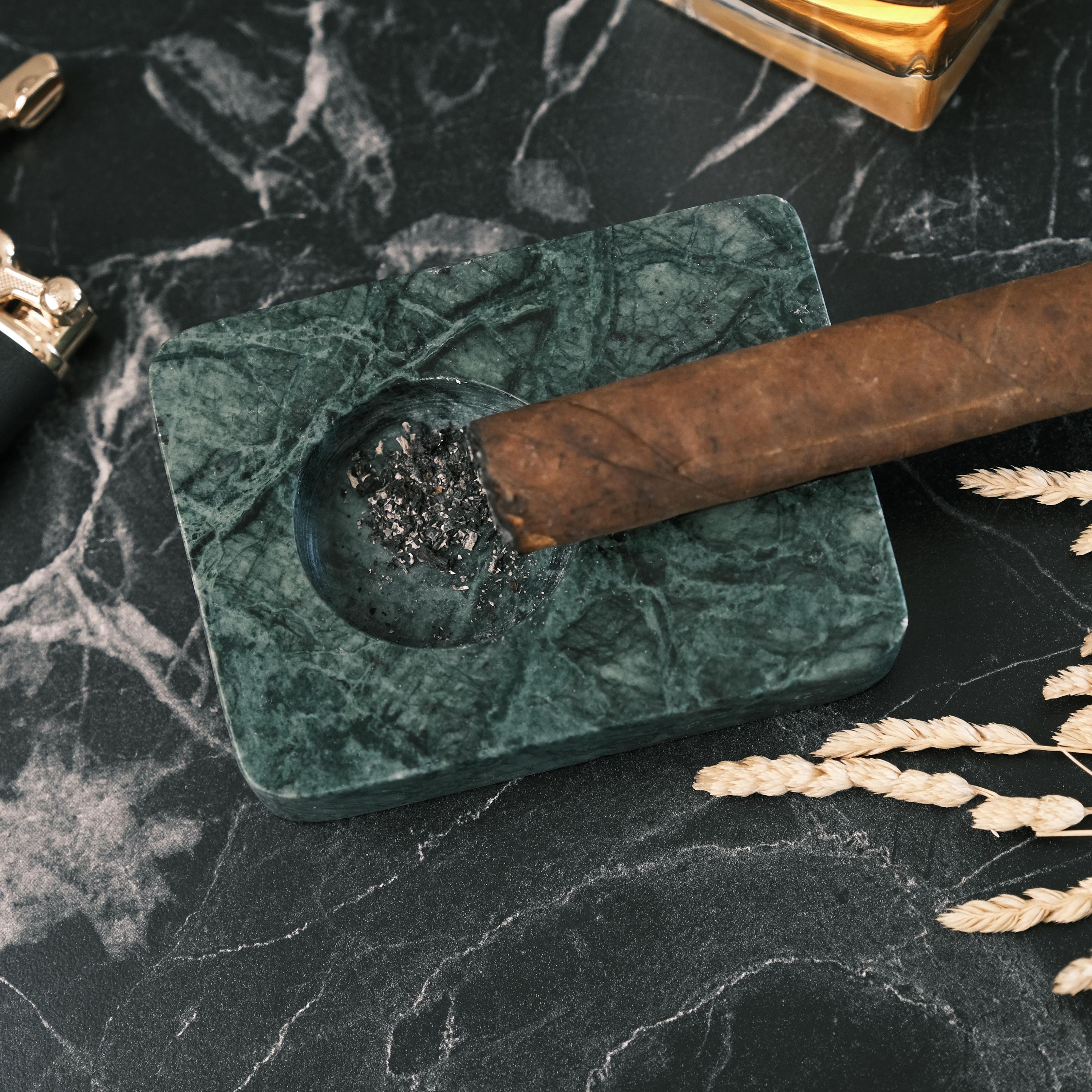 Marble Cigar Ashtray, Marble Cigarette Ashtray, Cigar Accessories - Etsy