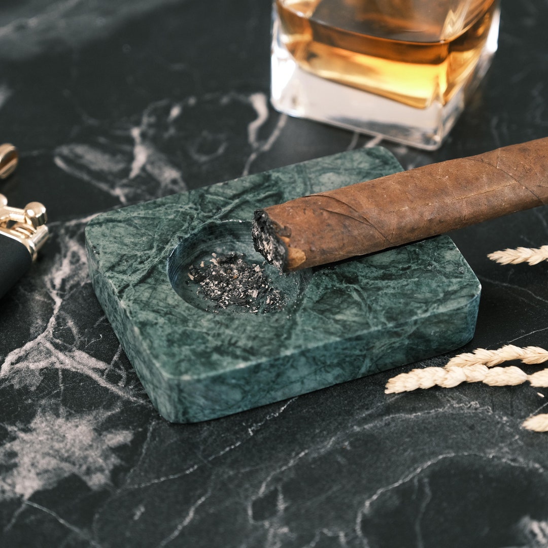 Marble Cigar Ashtray, Marble Cigarette Ashtray, Cigar Accessories - Etsy