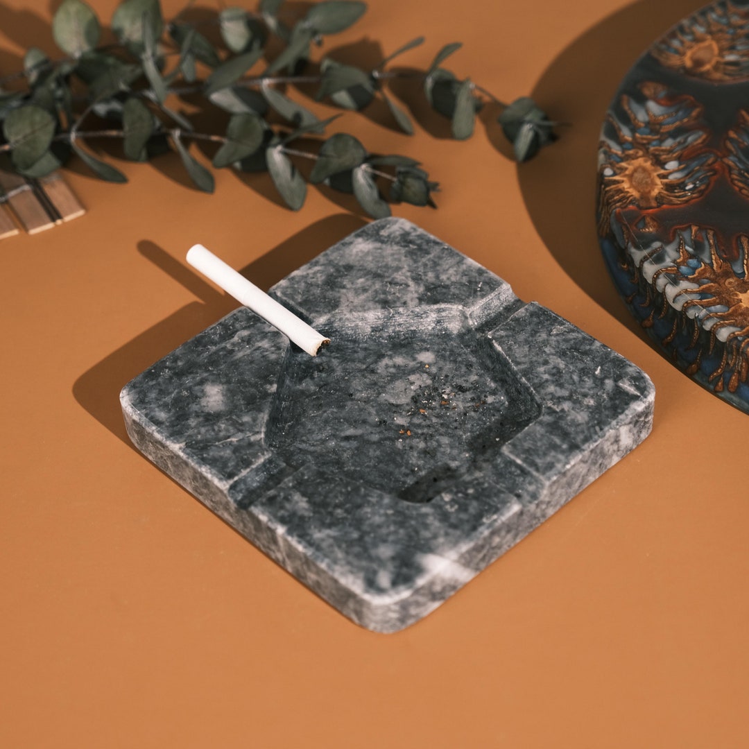 Marble Cigar Ashtray, Marble Cigarette Ashtray, Cigar Accessories - Etsy