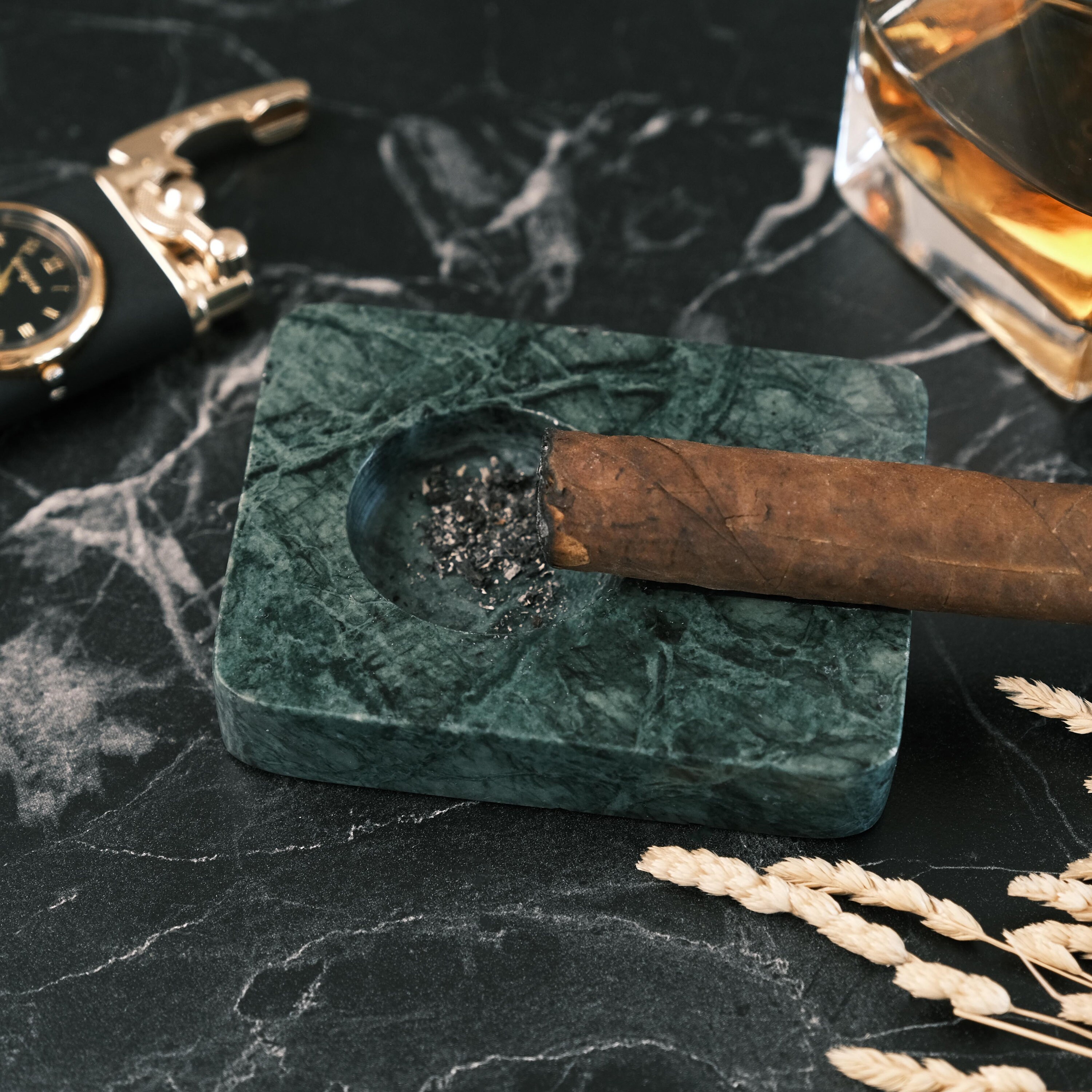 Marble Cigar Ashtray, Marble Cigarette Ashtray, Cigar Accessories - Etsy