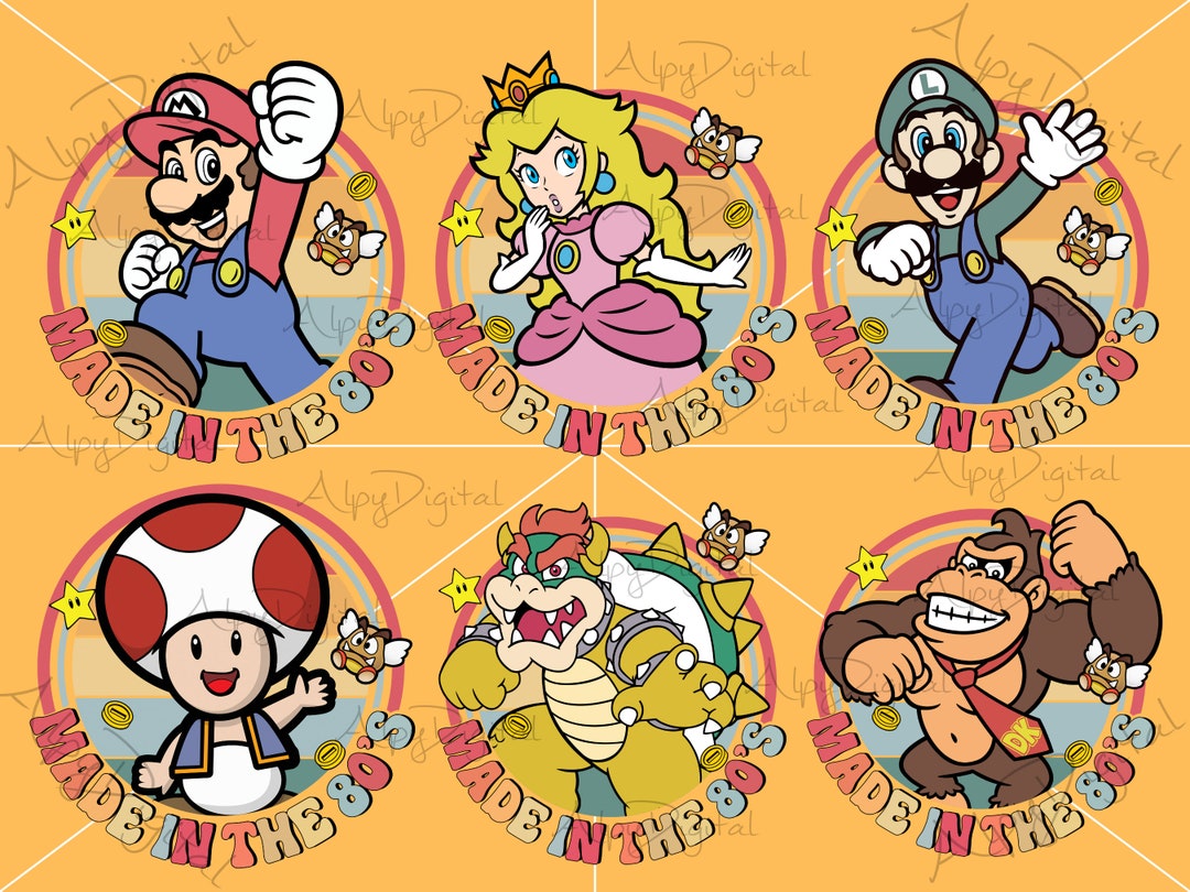 Super Mario Characters Pngsuper Mario Characters Png - Etsy
