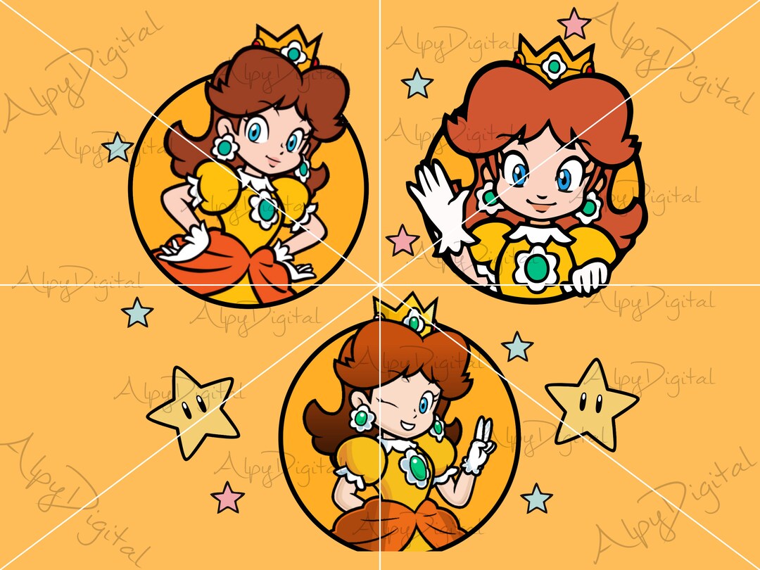 Super Mario Princess Daisy Trio Svg , Super Mario Princess Daisy Trio ...