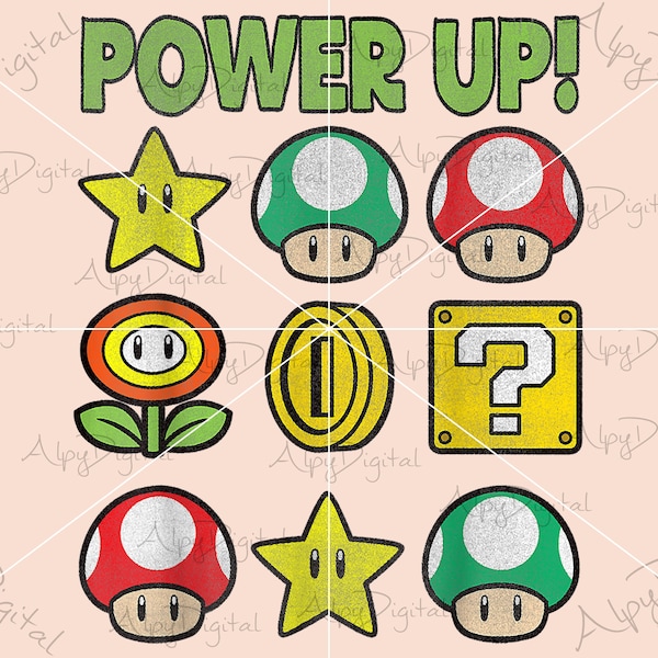 Super Mario Pixel Power up Svg - Etsy