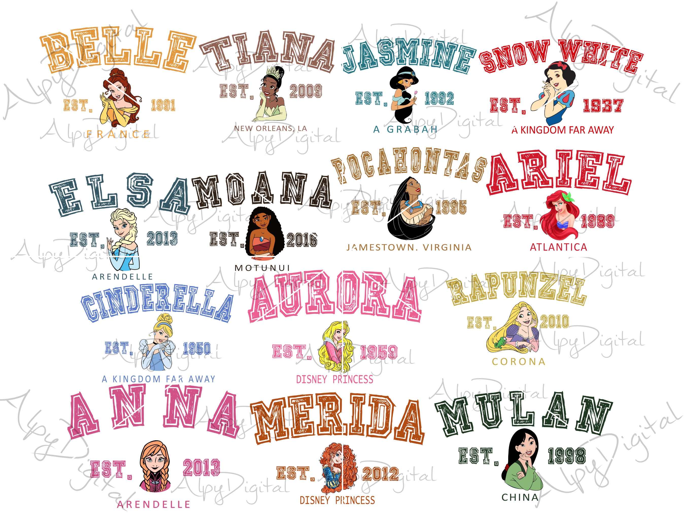 Princess Bundle Png,princess Est Png,princess Bundle Svg,princess Best ...