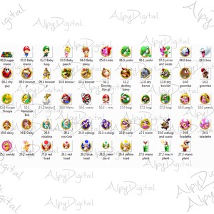 Super Mario Bundle Characters Png,54pcs Super Mario Png,super Mario ...