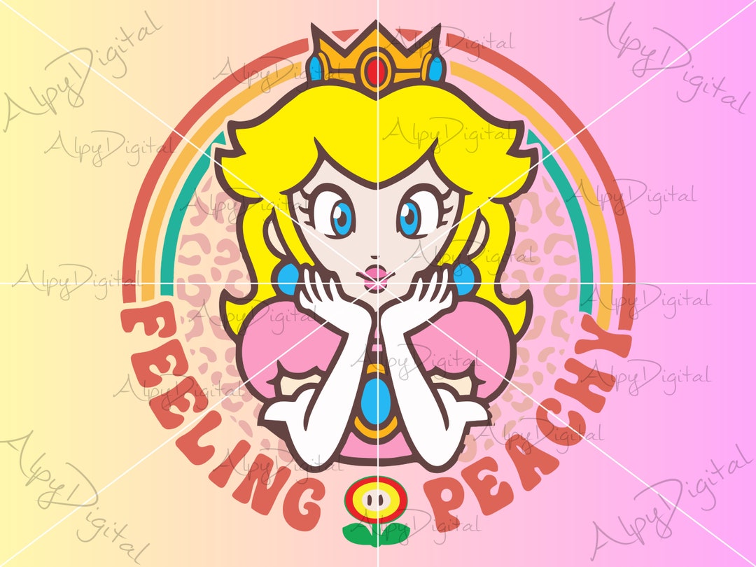 Princess Peach Svg, Princess Peach Png, Feeling Peachy Svg,feeling ...