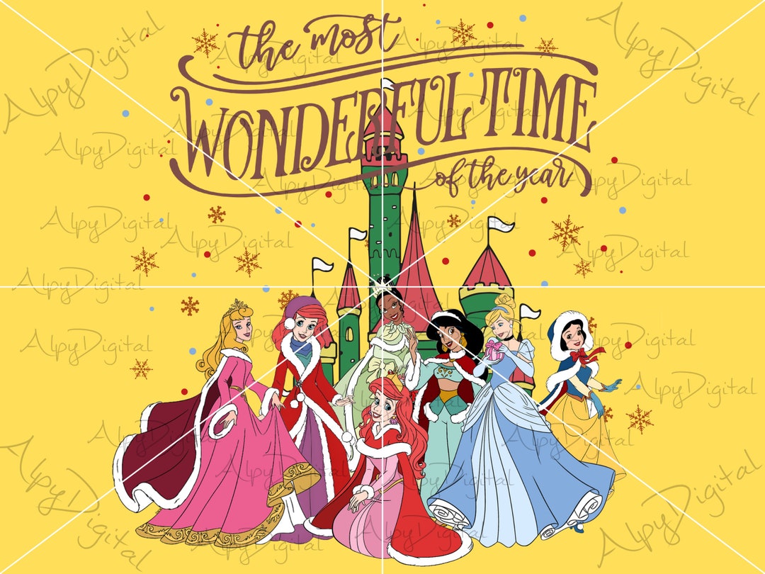 Princess Christmas Most Wonderful Time Png,princess Christmas Png ...