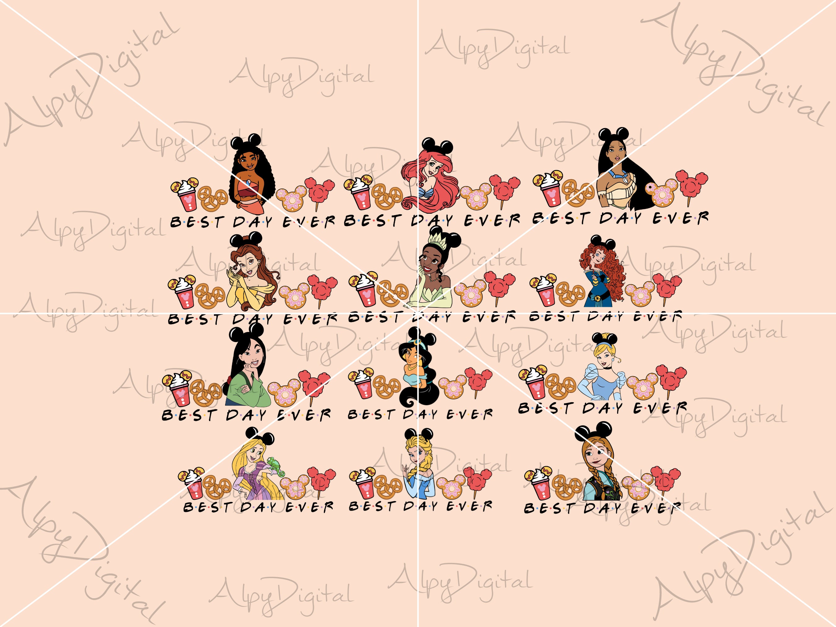 Princess Bundle Best Day Ever Png,bundle Best Day Png,princess Bundle ...