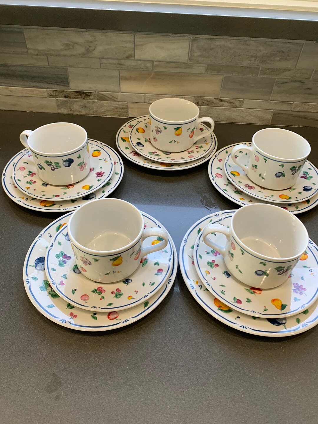 Farberware Samara Tea Cup,saucer,dessert Plate. - Etsy
