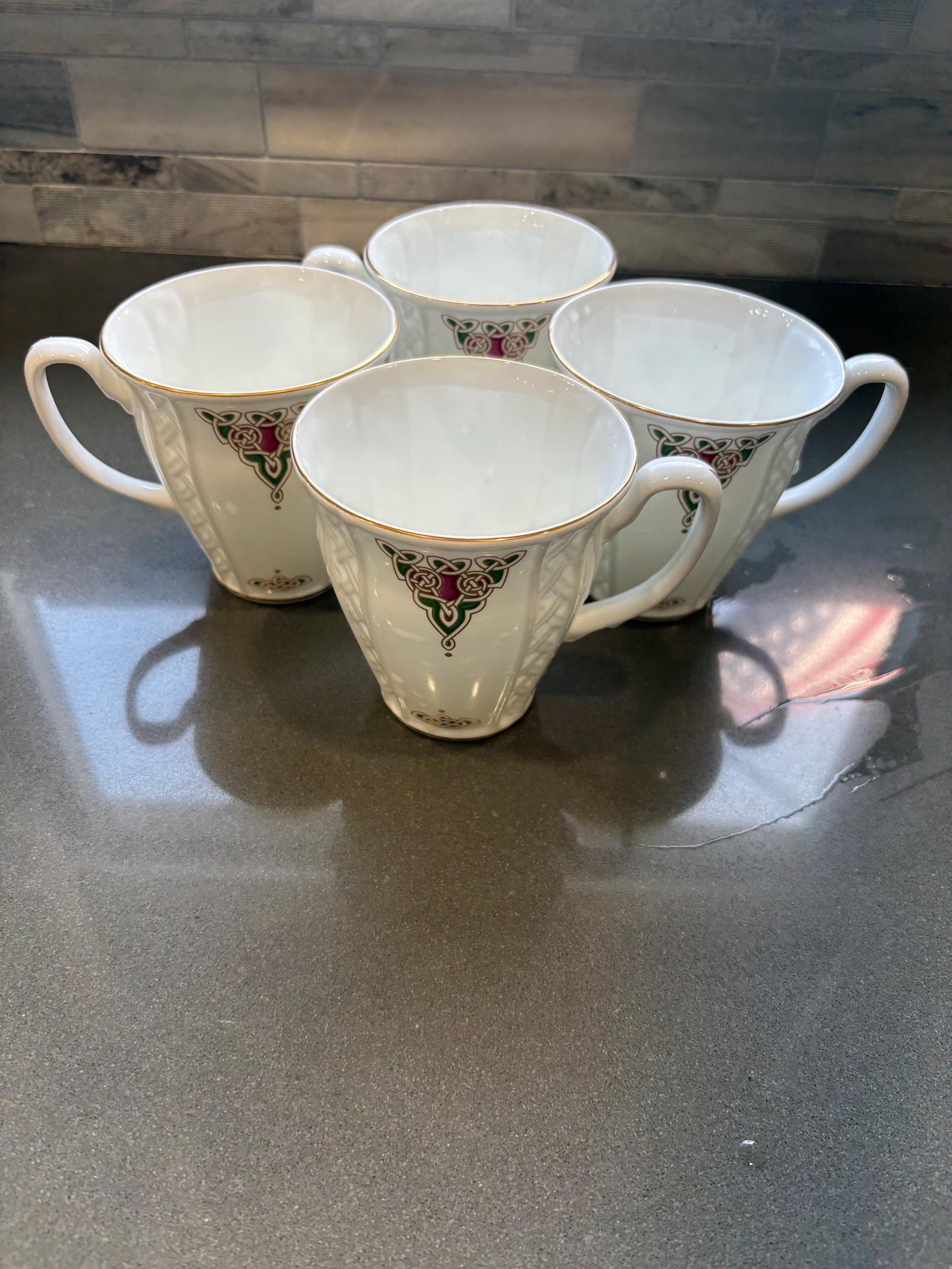 4 Royal Tara Celtic Pride Coffee/tea Cups. Rare - Etsy