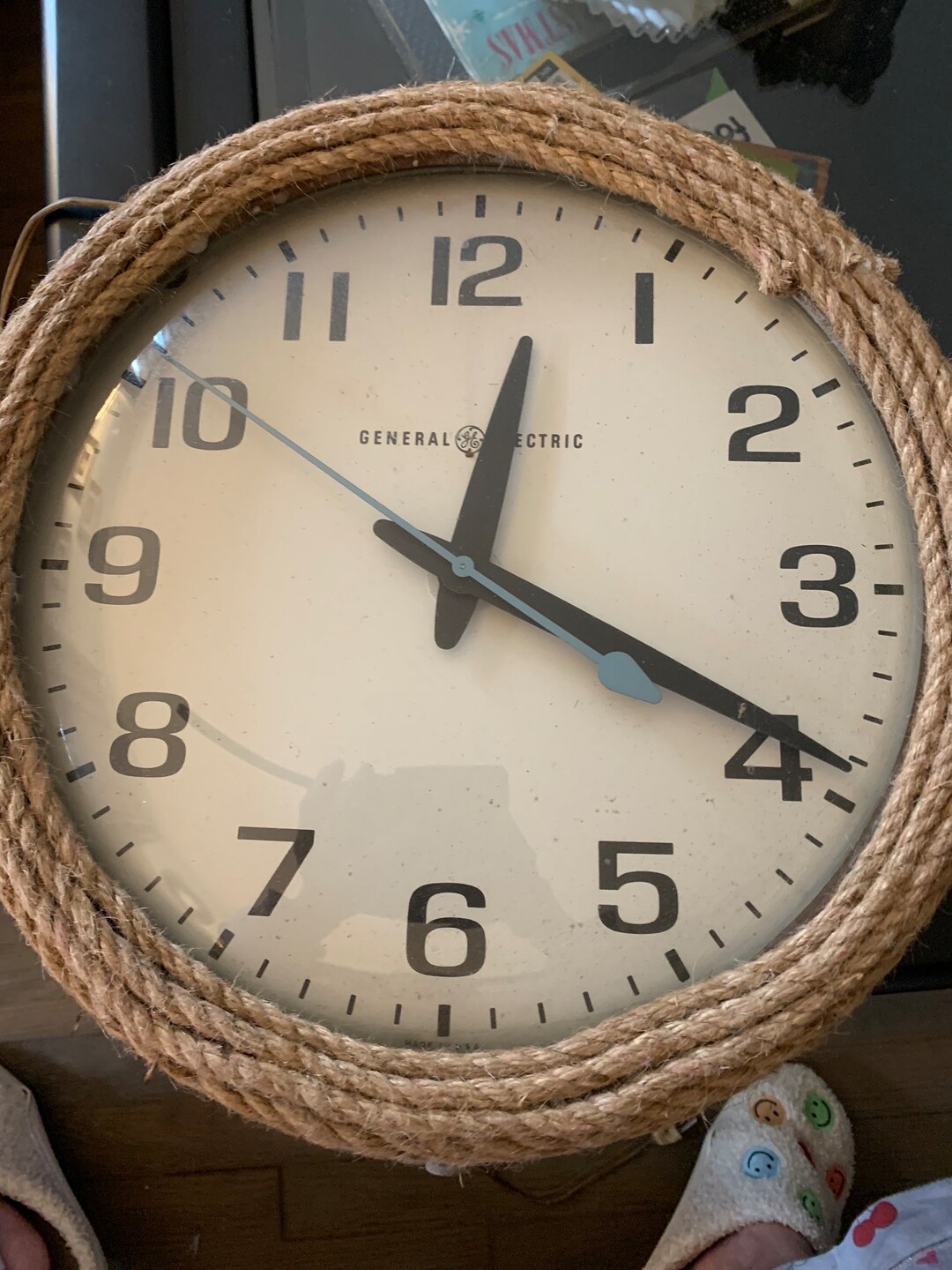 Vintage GE Rope Wall Clock. Works - Etsy