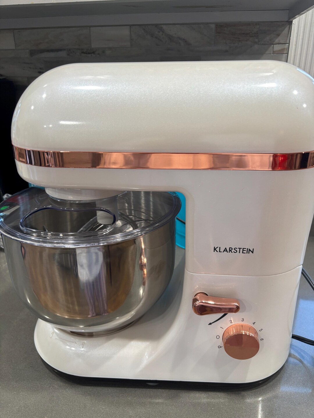 Klarkstein Stand Mixer. Cream/ Rose Gold. Dough,meat Mixer. 1.3 Gallon ...