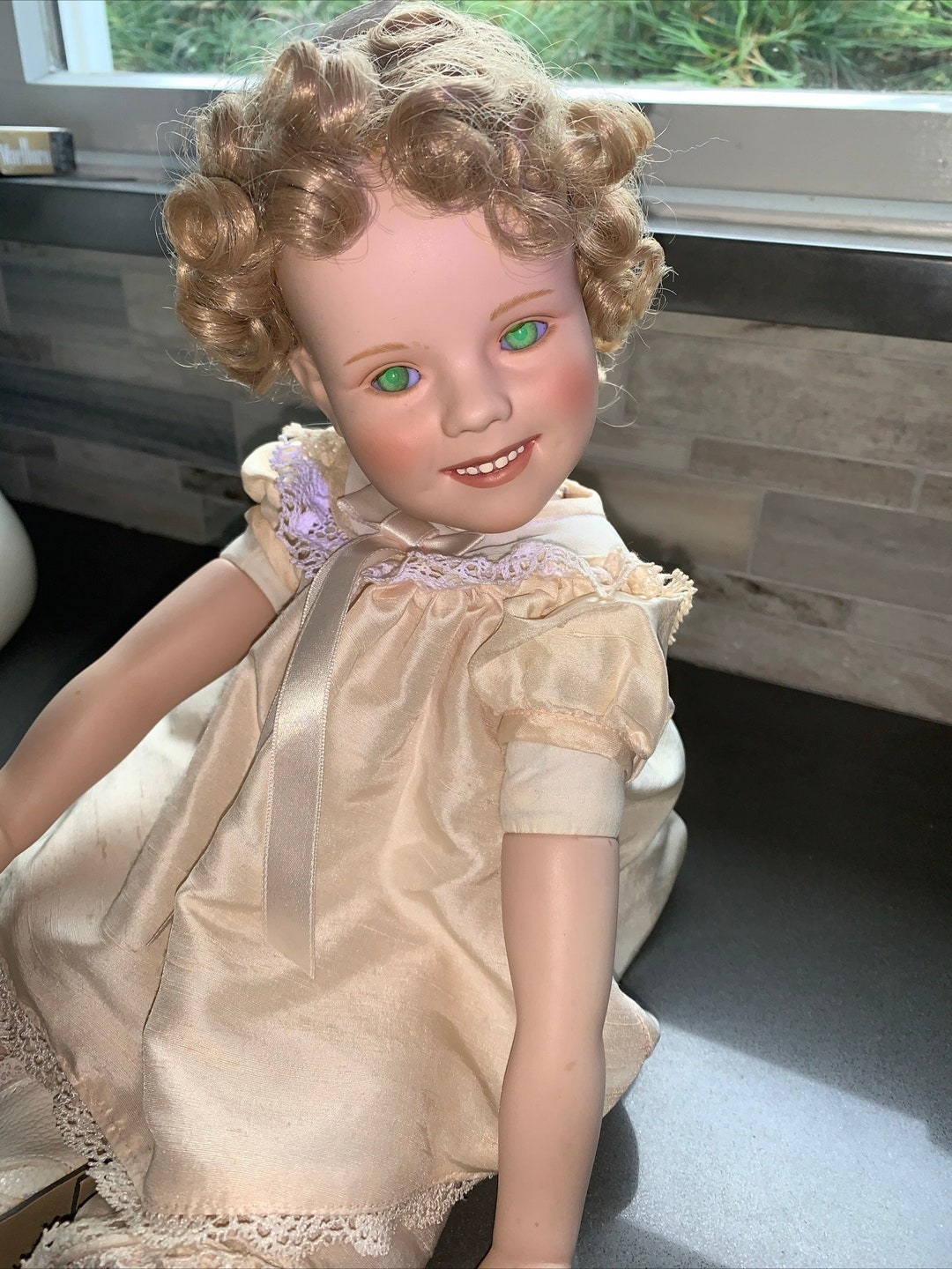 Shirley Temple Doll Uranium Glass Eyes Haunted Etsy