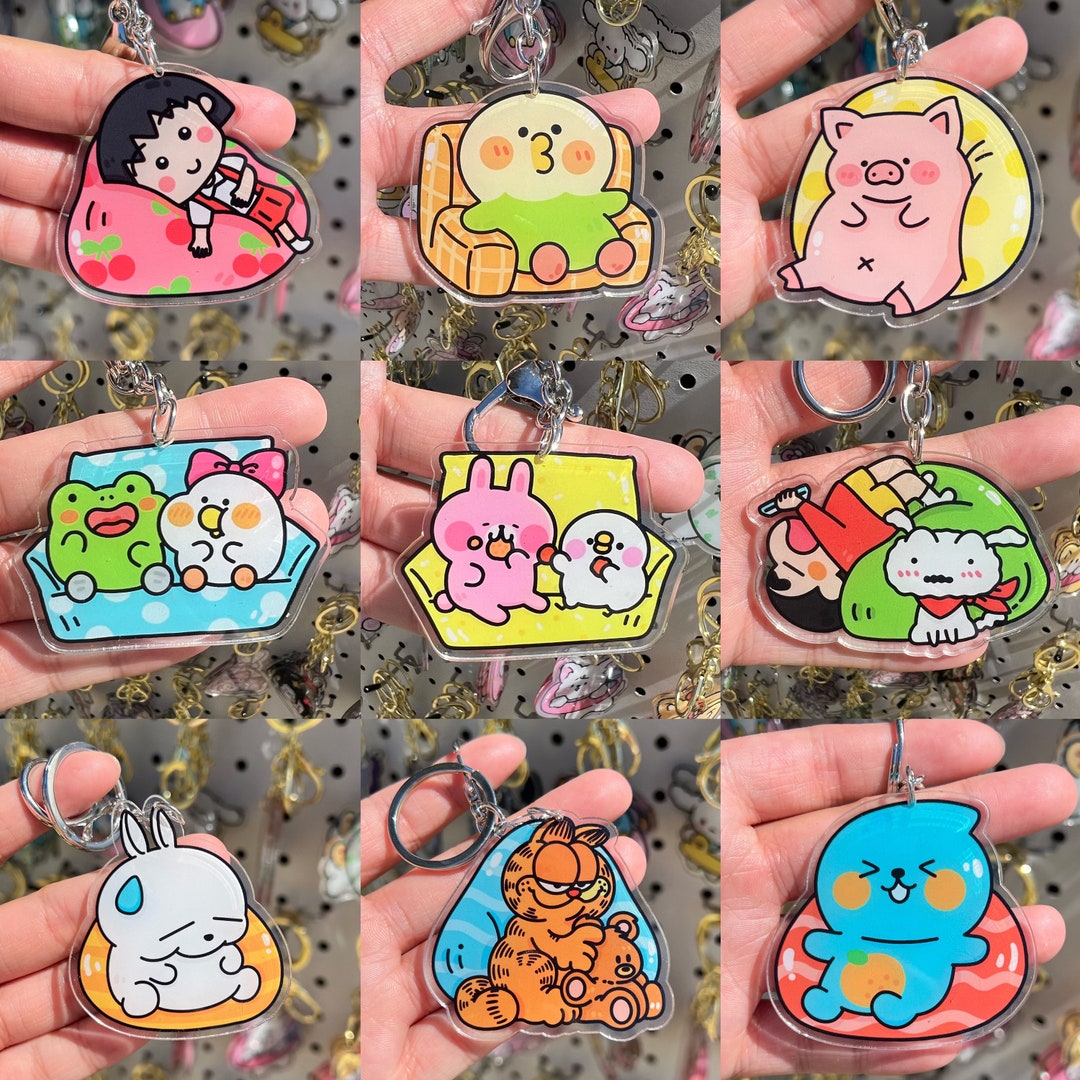 Couch Animals Keychain Chibi Maruko Crayon Shin Chan Kanahei Tobe ...