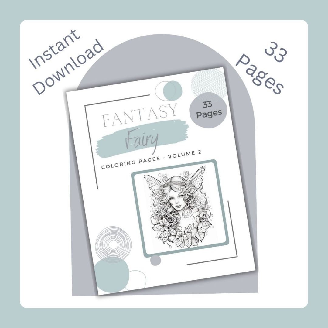 Fantasy Fairy Coloring Book, Adult Coloring Pages, Fantasy Coloring ...