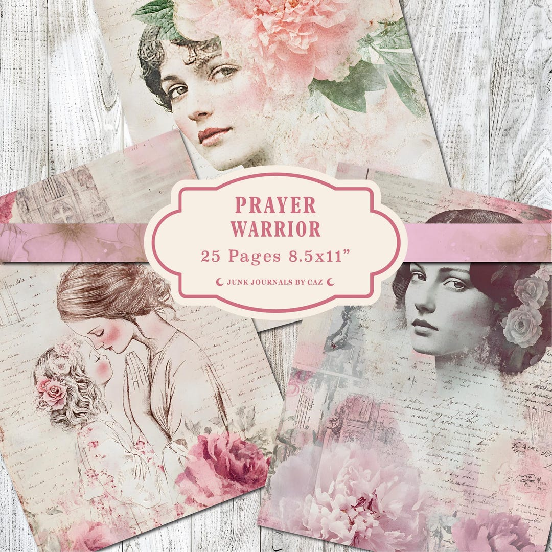 Prayer Junk Journal, Digital Download Kit, Christian Scrapbook Pages ...