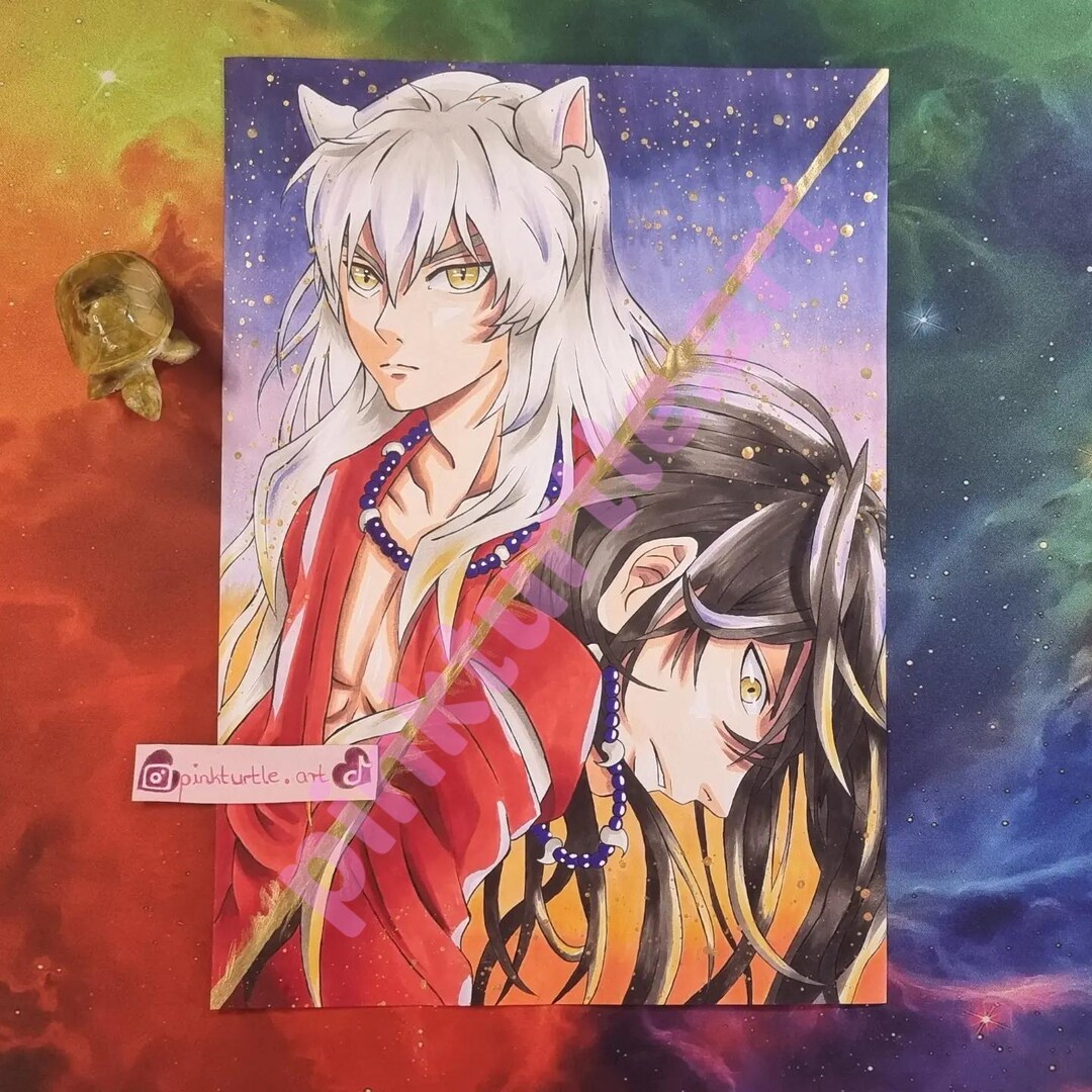 Fanart Inuyasha as PRINT Selectable in A4 or A5, Anime Drawing, Anime ...