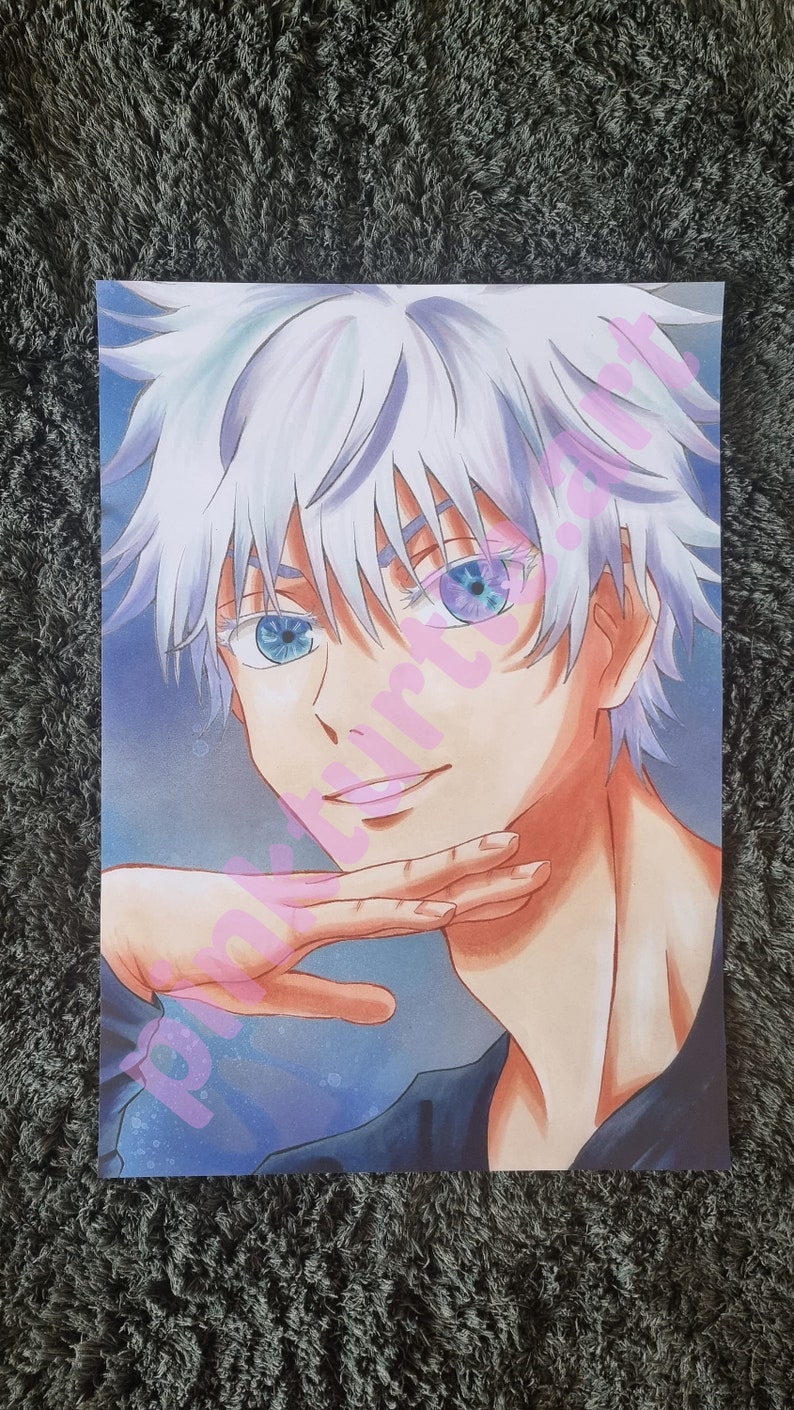 Jujutsu Kaisen Satoru Gojo Fanart / Artprint / PRINT A4 or A5, Anime ...