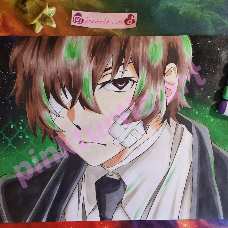 Bungo Stray Dogs Dazai Osamu Fanart / Artprint / PRINT A4 or A5, Anime ...