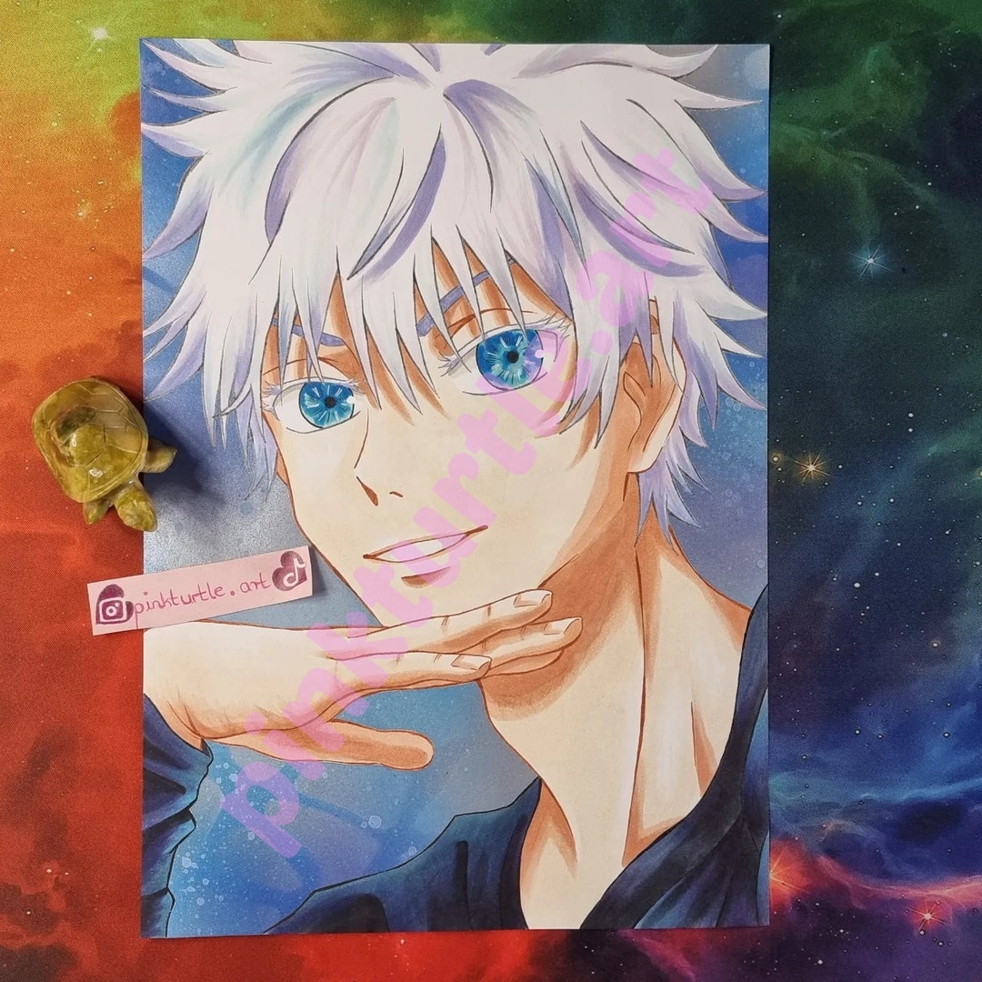 Jujutsu Kaisen Satoru Gojo Fanart / Artprint / PRINT A4 or A5, Anime ...