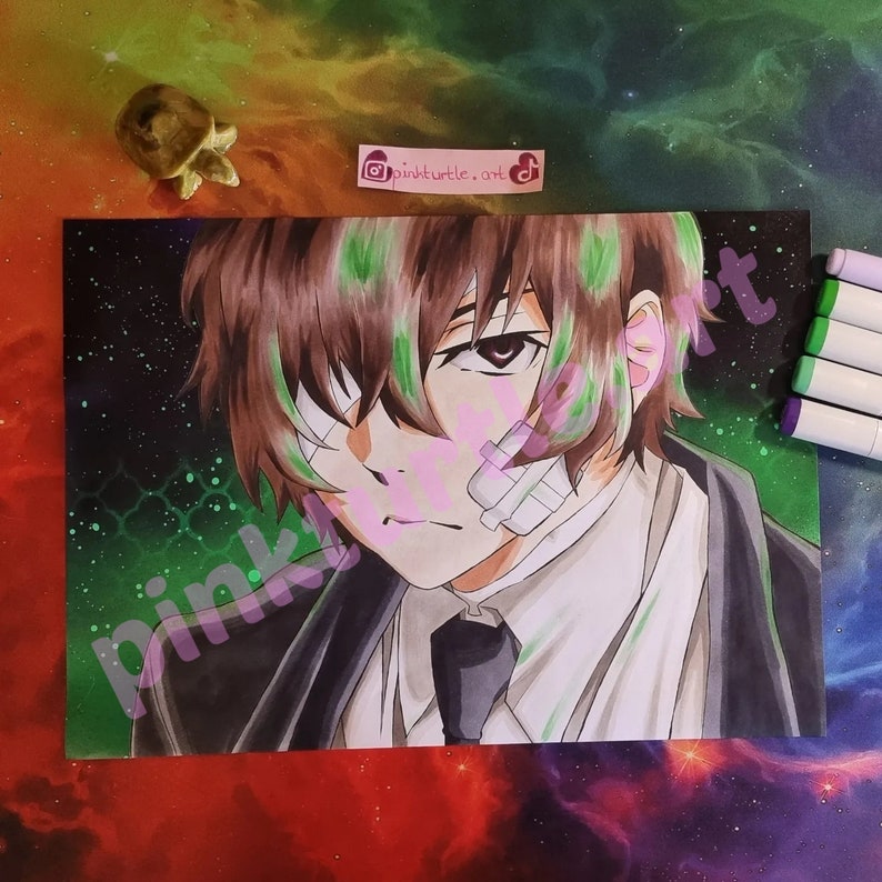 Bungo Stray Dogs Dazai Osamu Fanart / Artprint / PRINT A2, A3 or A4 ...