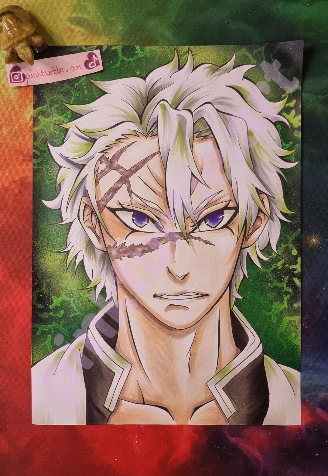 Fanart Demon Slayer / Hashira Sanemi Shinazugawa as PRINT Selectable in ...