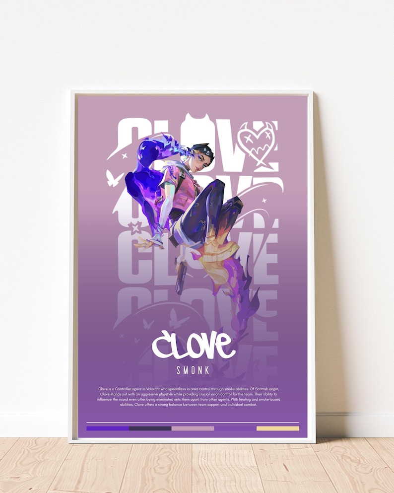 Valorant Clove Art Poster | Gaming Wall Decor (digital Download - Etsy