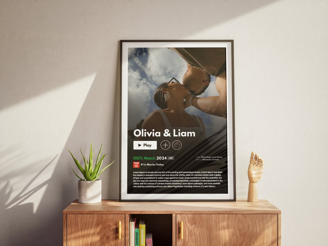 Custom Couple Poster | Personalized Poster | Couple Movie | Valentines ...