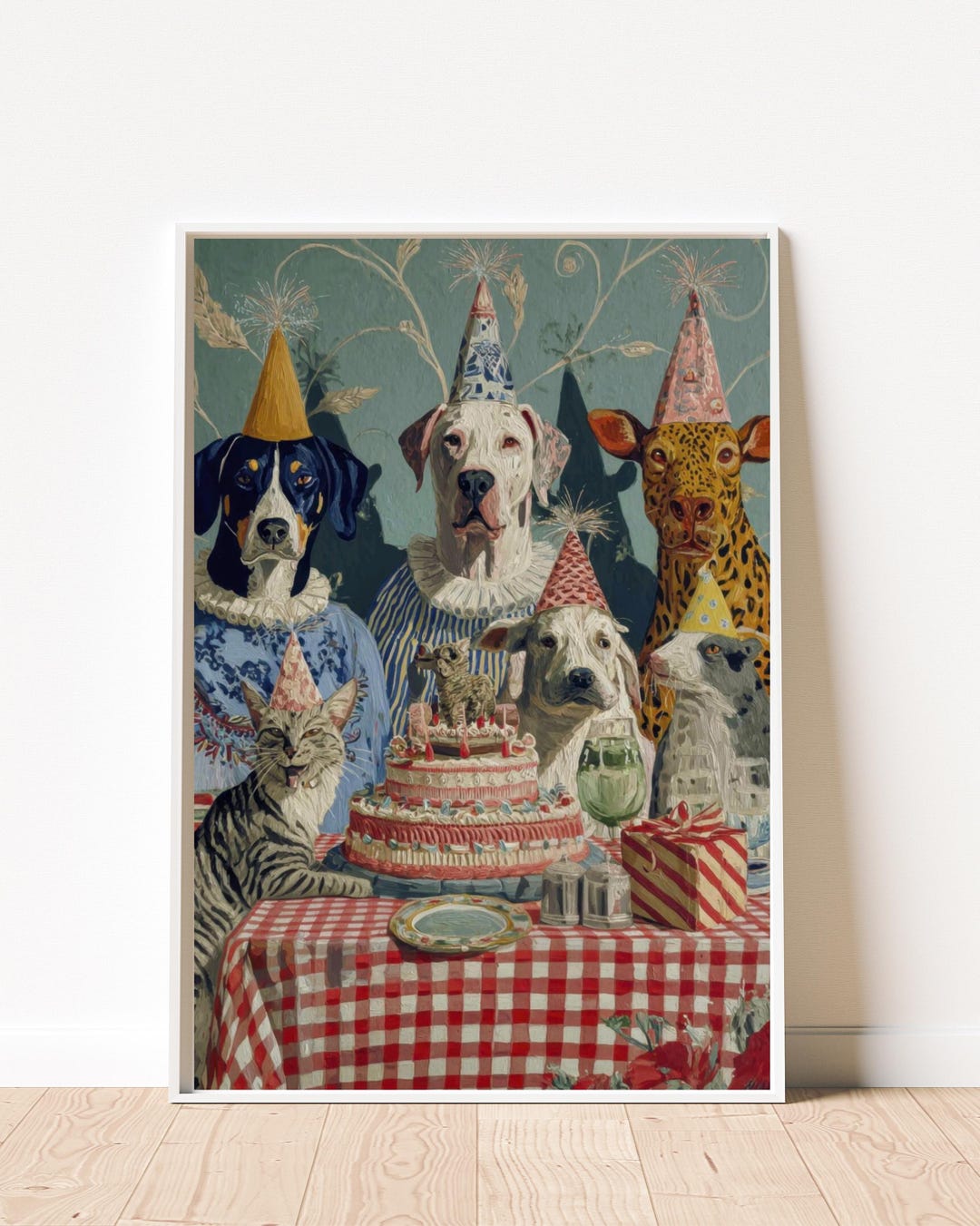 Vintage Animal Birthday Party Poster | Retro Wall Art (digital Download ...