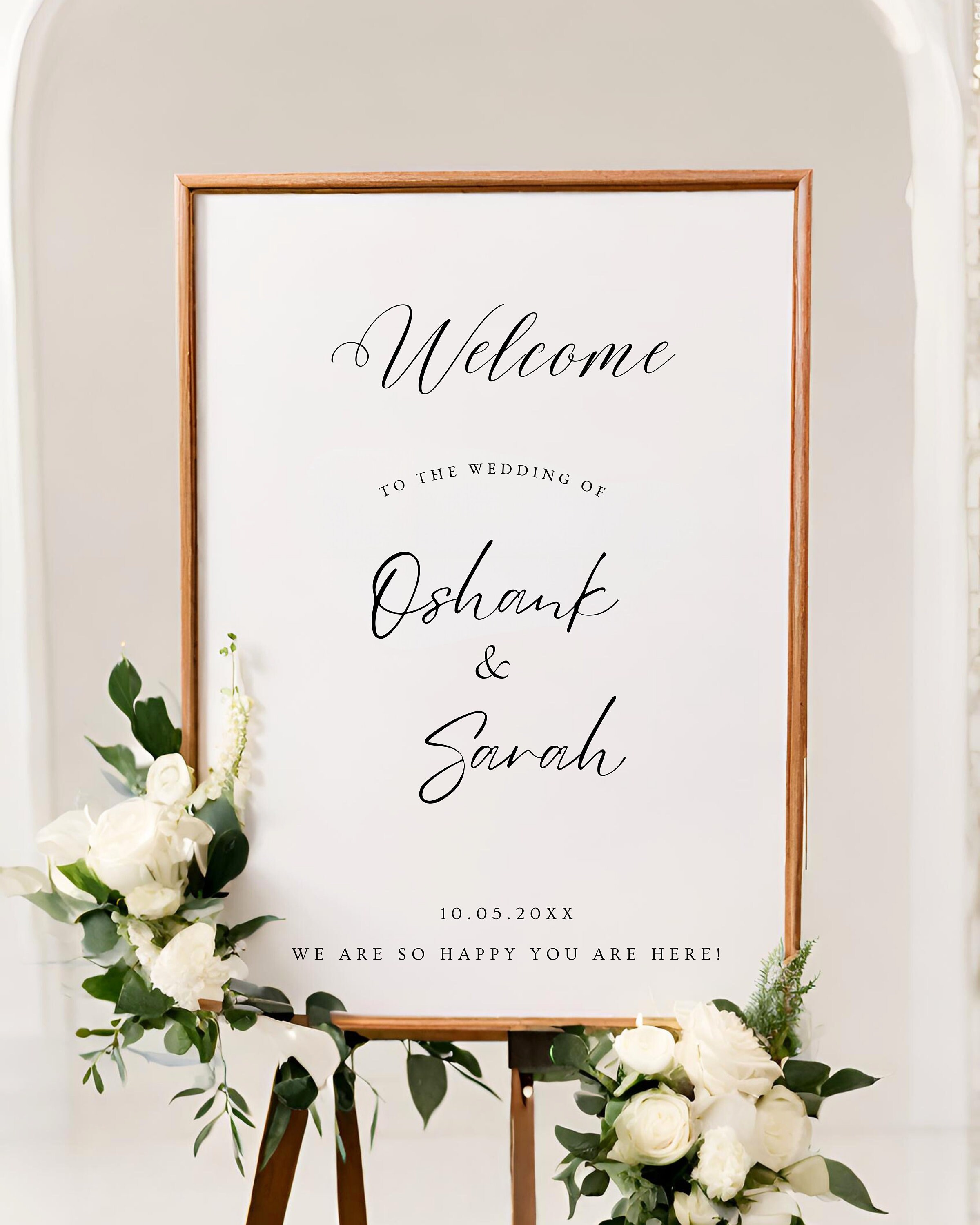Elegant Wedding Welcome Sign, Welcome Wedding Sign, Minimalist ...