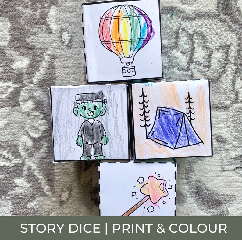 Story Cubes Printable Kids Activity Creative Play - Etsy