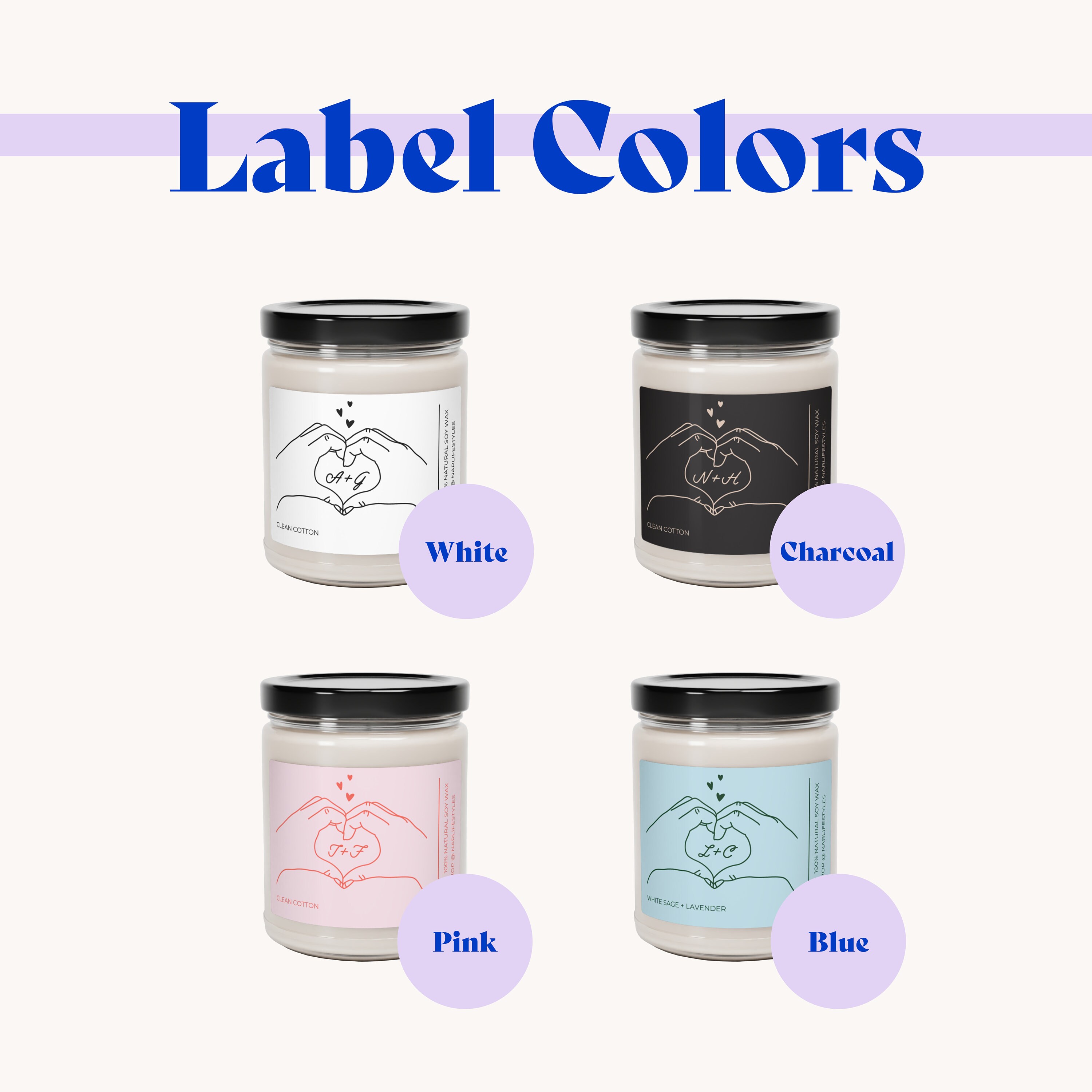 Love Personalized Initials Candle I Love You Candle, Valentine's Day ...