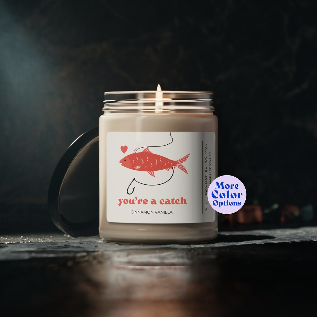 You're a Catch Fisherman Candle - Cute Candle for Fishing Husband ...