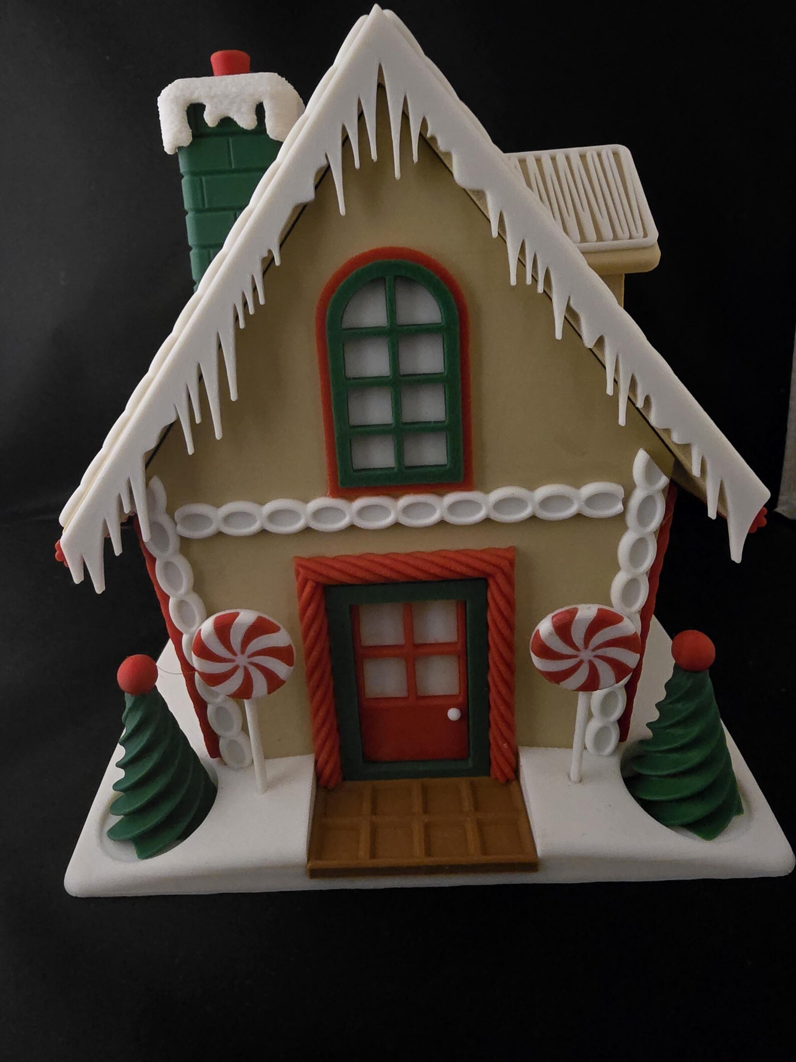 3D Printed Gingerbread House Candy Bowl, Light up Christmas Decor - Etsy