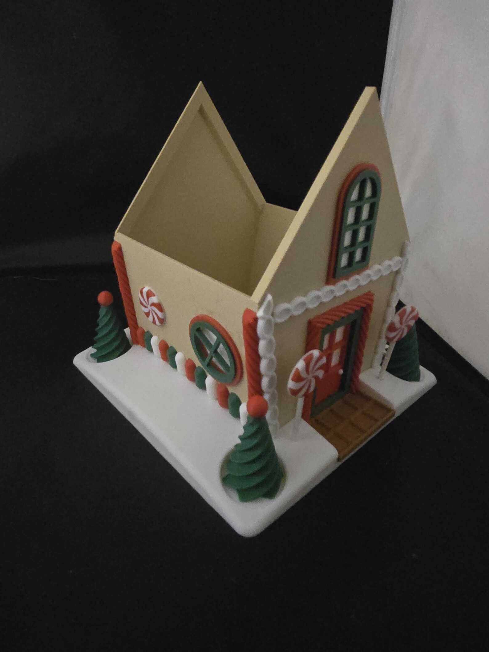 3D Printed Gingerbread House Candy Bowl, Light up Christmas Decor - Etsy