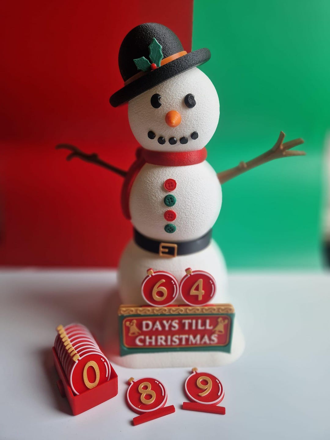 Large Snowman Countdown Figure With Optional Lamp Function - Etsy
