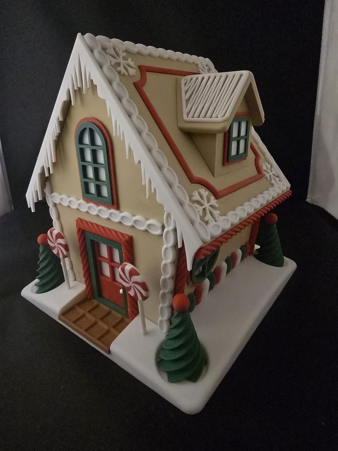 3D Printed Gingerbread House Candy Bowl or Light up Decor Multiple ...