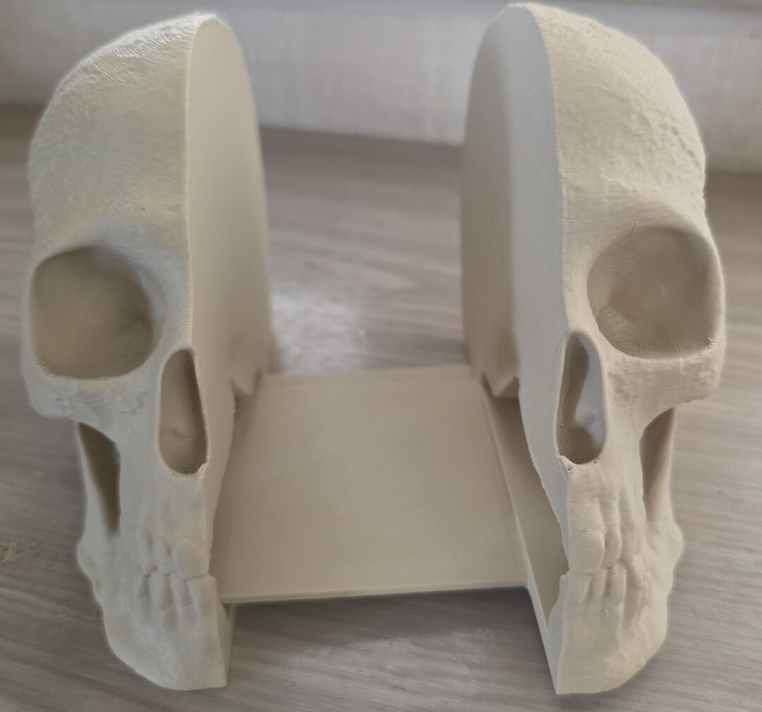 3D Printed Skull Bookends - Etsy