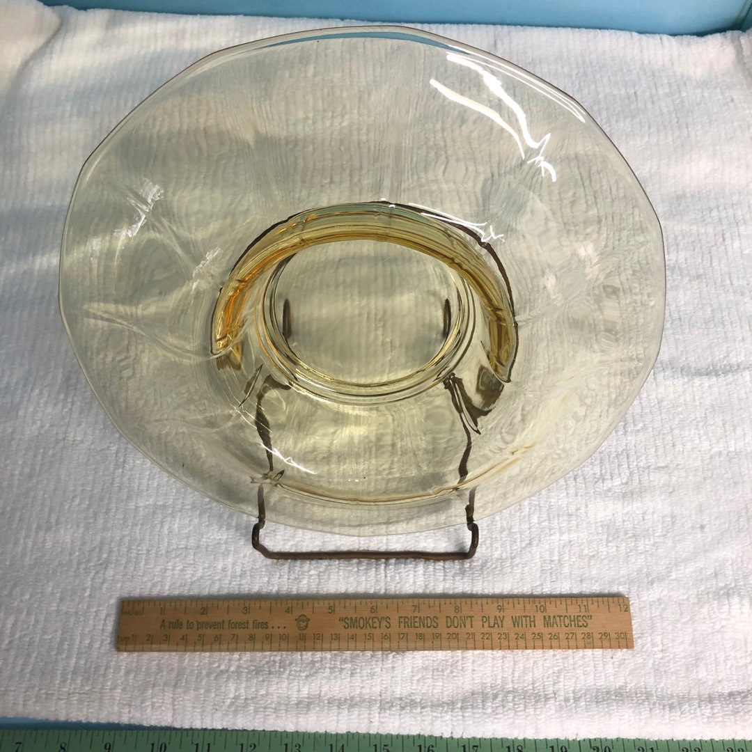 Topaz/yellow Fostoria Fairfax Centerpiece Console Bowl - Etsy