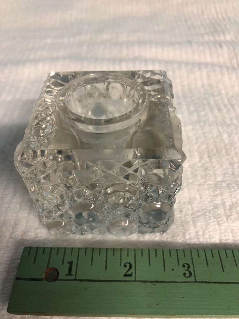 Vintage Glass Ink Well Box - Etsy