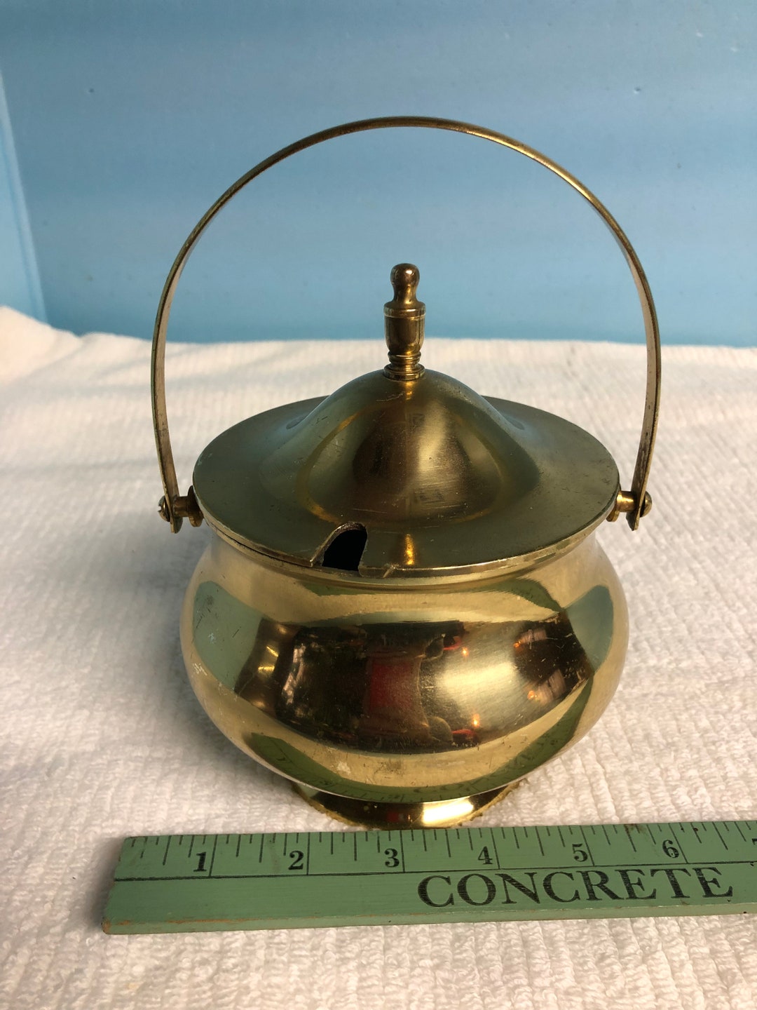 Solid Brass Vintage Smudge Pot - Etsy