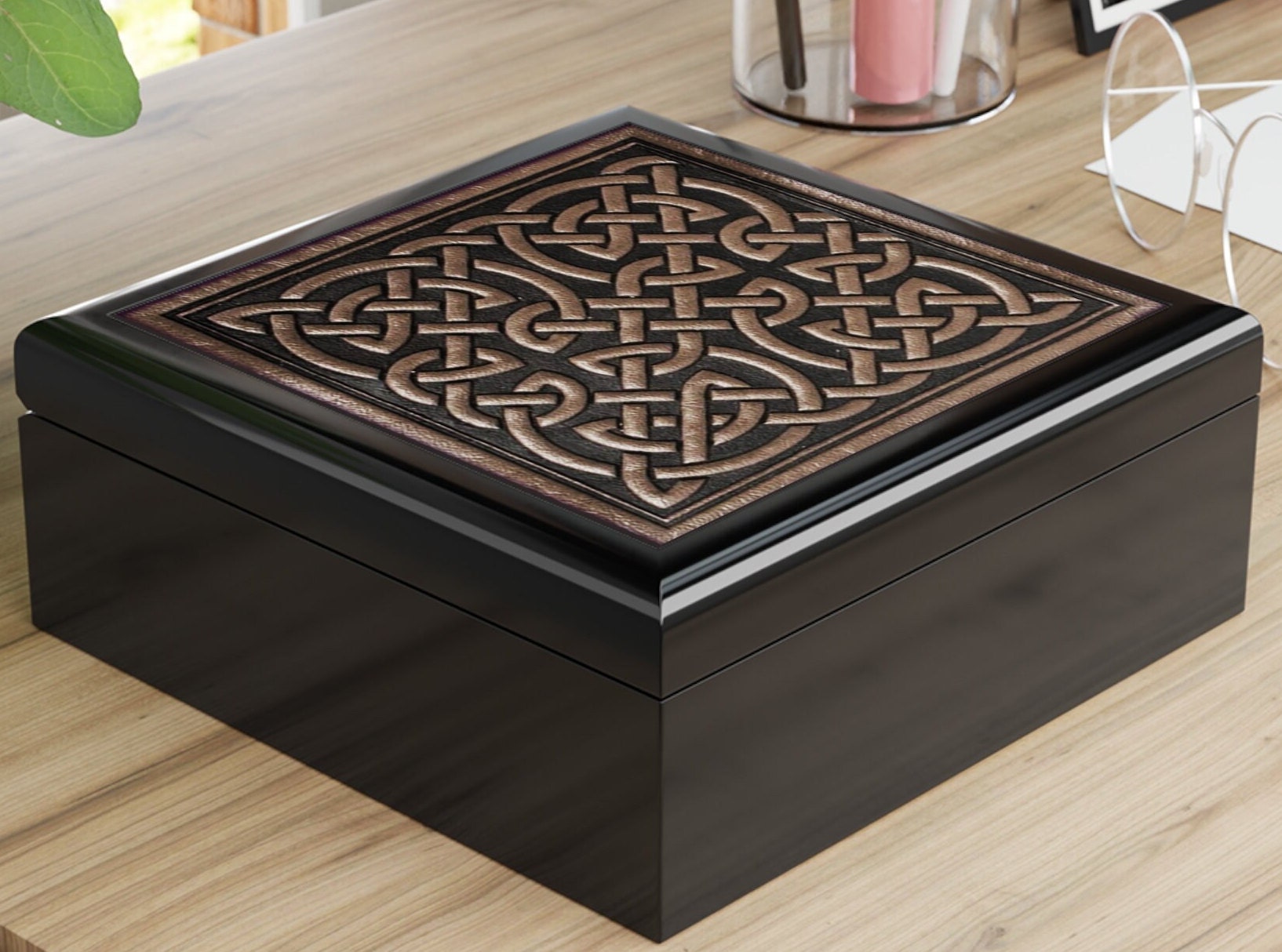 Heritage Irish Bronze Celtic Knot Gift and Jewelry Box for Treasures ...