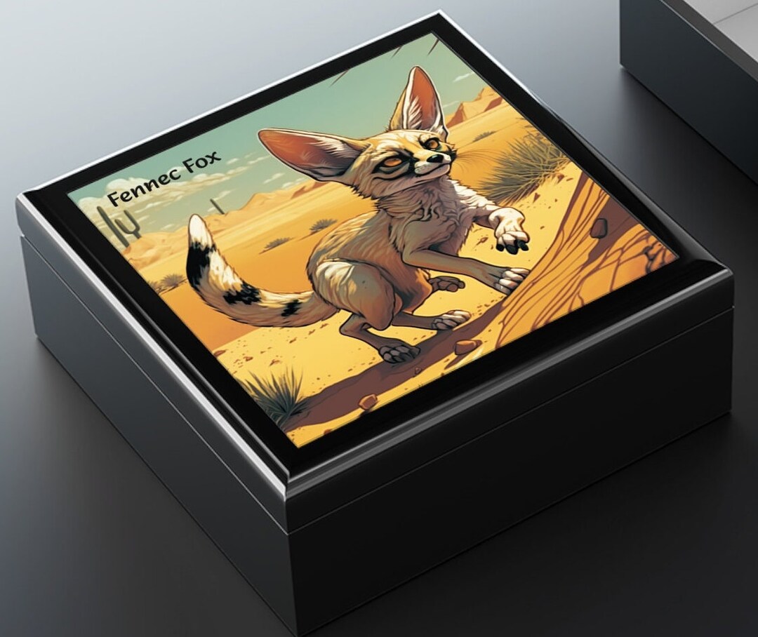 Comic Book Art Fennec Fox Art Print Gift and Jewelry Box - Etsy