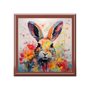 Pop Art Bunny Rabbit Art Print Gift and Jewelry Box - Etsy