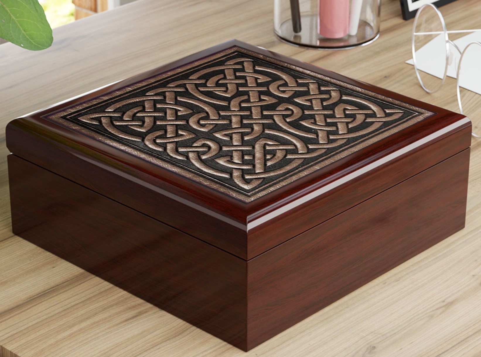 Heritage Irish Bronze Celtic Knot Gift and Jewelry Box for Treasures ...